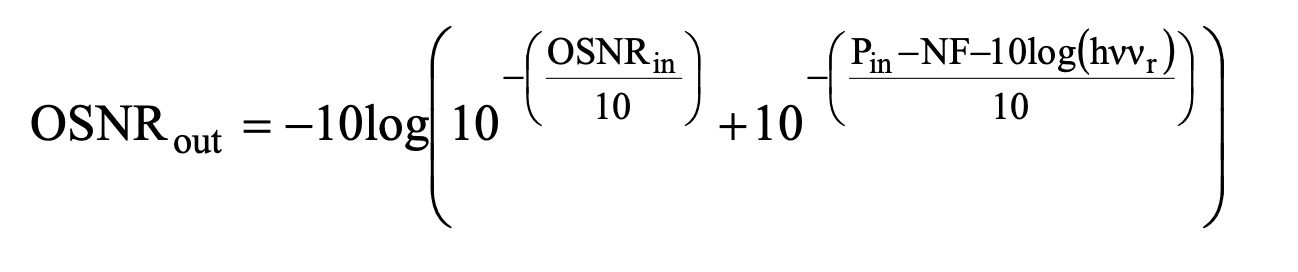 OSNR Calculation for an Amplified Cascaded Span – MapYourTech